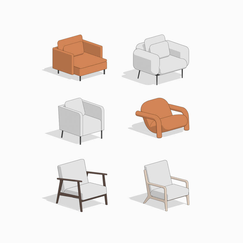 Armchairs, gsm – Smart Models